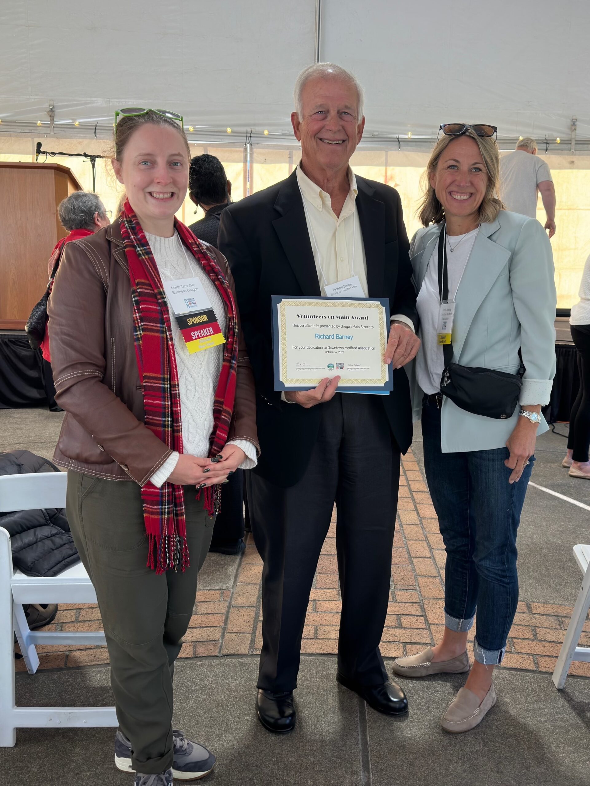 Richard Barney Receives Oregon Main Street Award | Downtown Medford ...